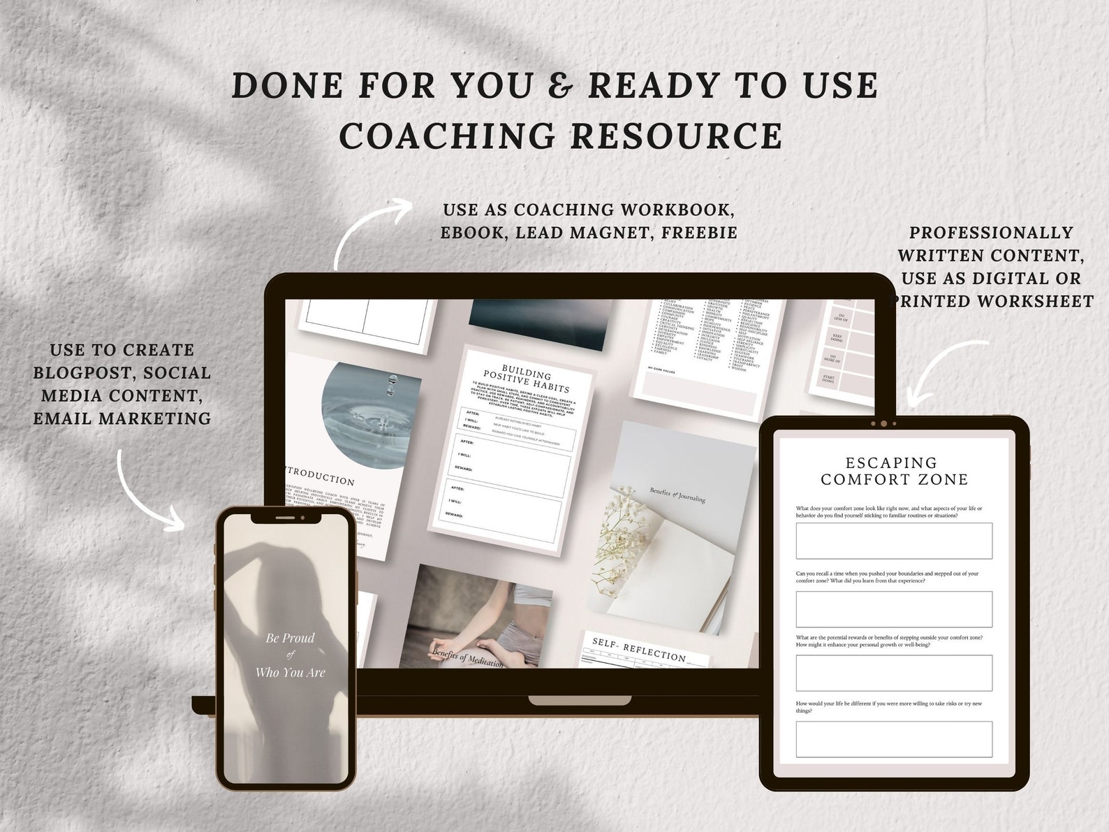 Life Coach Ebook, Growth Mindset Coaching Ebook, Therapist Template ...
