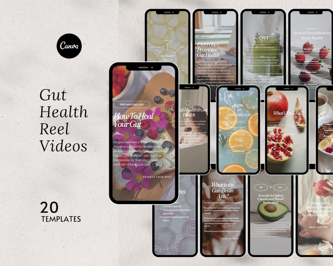 Nutrition Reels Template, Gut Health Reels Instagram, Nutrition Coach ...