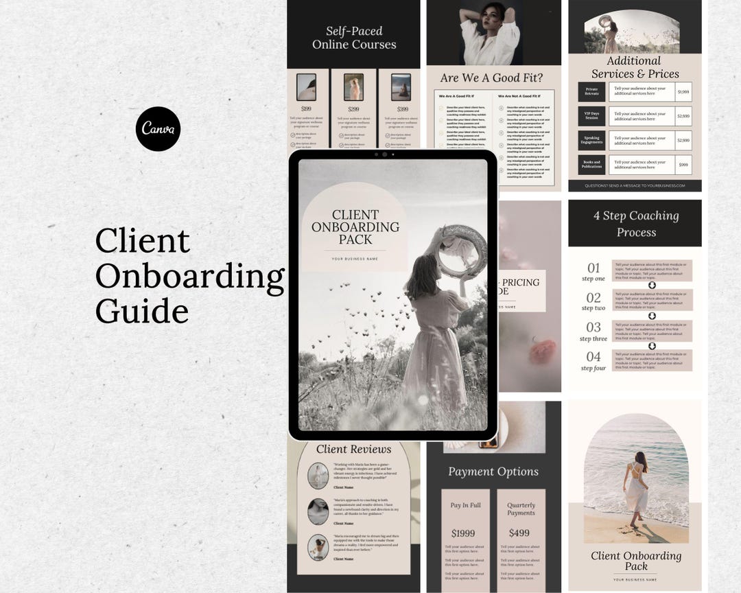Coach Onboarding Template, Client Welcome Pack, Client Onboarding ...
