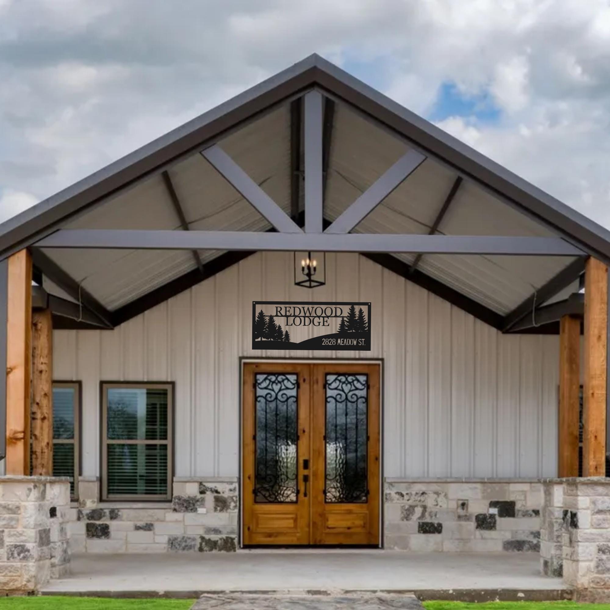 Custom Name Gate Sign Custom Name Ranch Sign Custom Name Pine Tree Gate ...