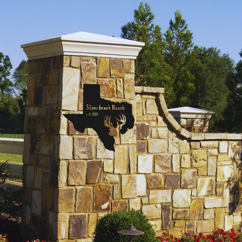 Custom Metal Texas Deer Sign • Custom Name Texas Sign • Custom Texas ...