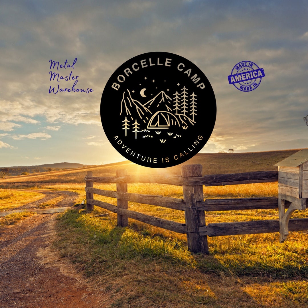 Custom Metal Camp Sign • Custom Name Cabin Sign • Lodge Sign • Cottage ...