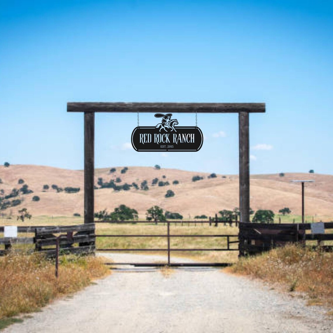 Custom Name Cowboy Gate Sign • Custom Name Farm Sign • Custom Name ...