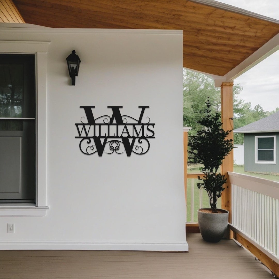 Custom Last Name Sign • Custom Letter Metal Sign • Name Letter Sign ...