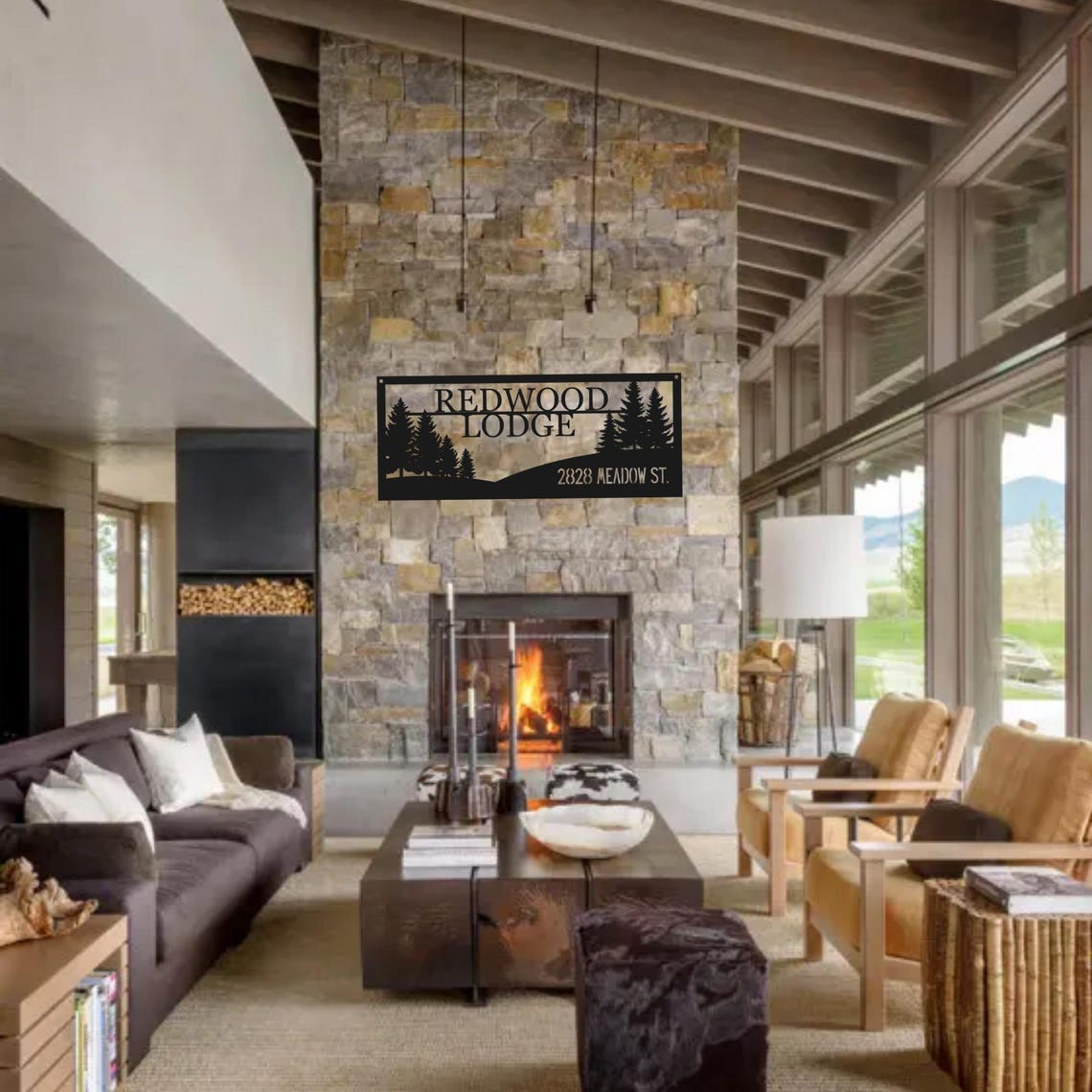 Custom Name Gate Sign • Custom Name Ranch Sign • Custom Name Pine Tree ...