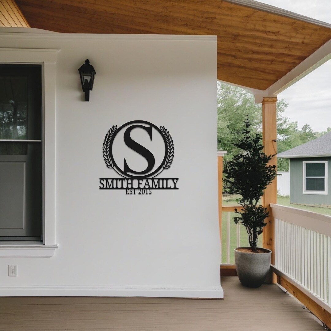 Custom Last Name Sign • Custom Letter Metal Sign • Name Letter Sign ...