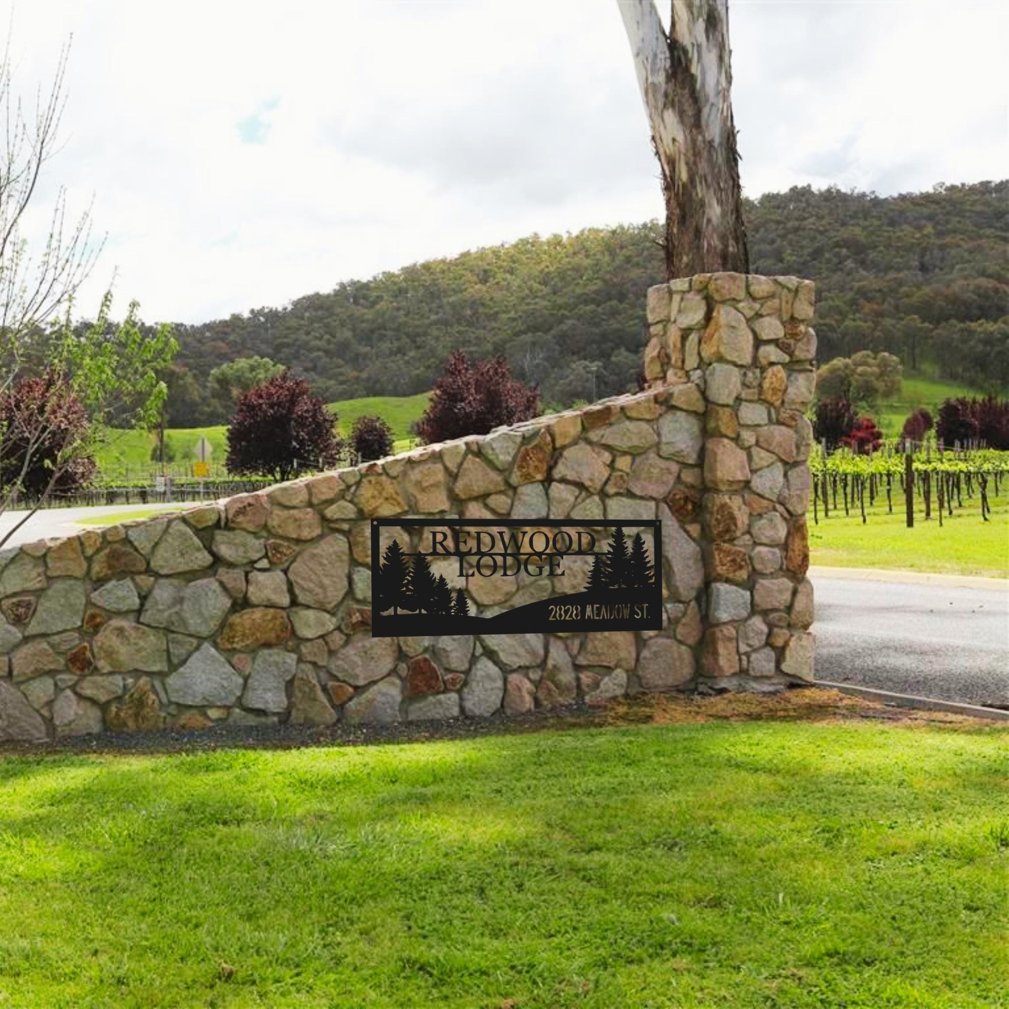 Custom Name Gate Sign • Custom Name Ranch Sign • Custom Name Pine Tree ...