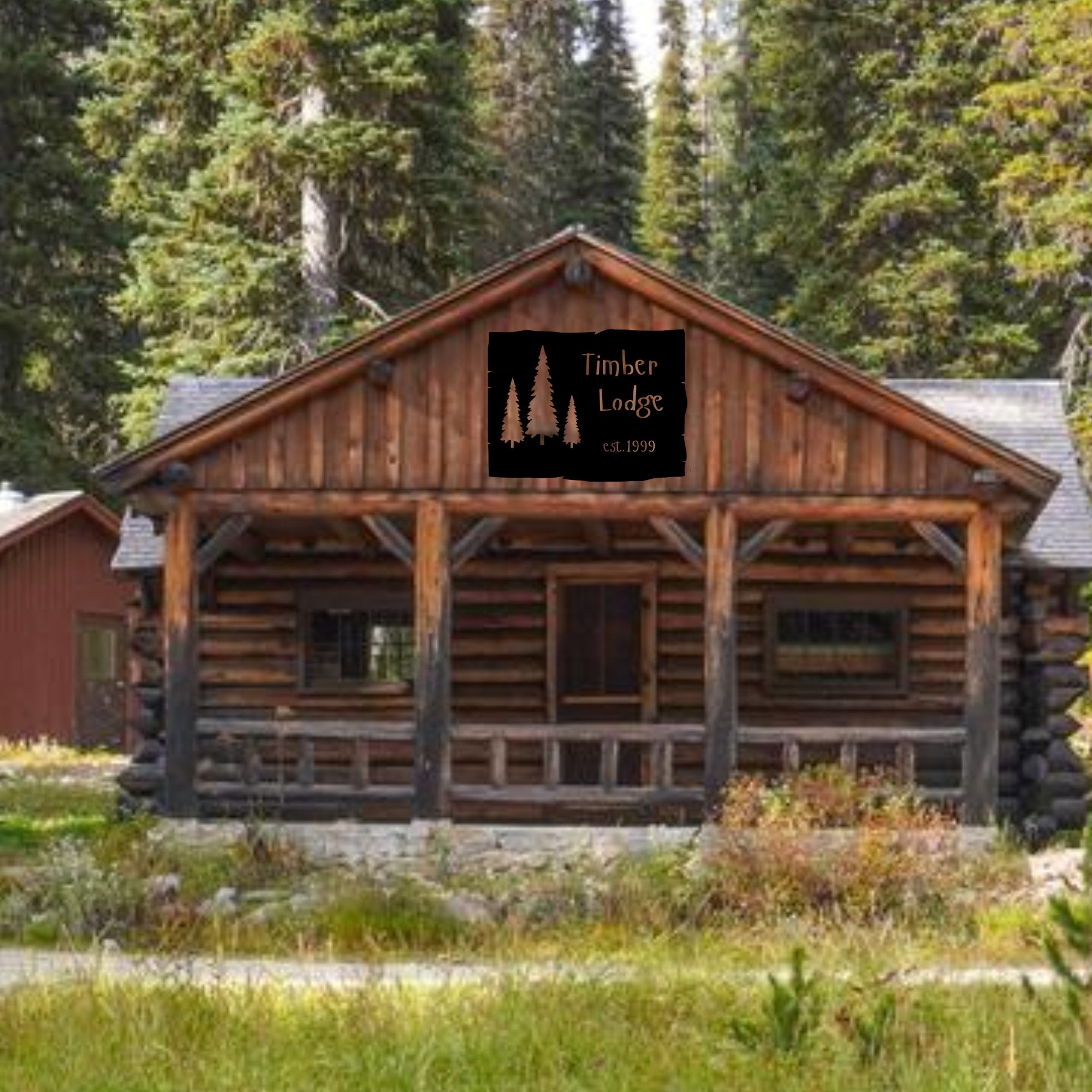 Custom Metal Cabin Sign • Custom Name Lodge Sign • Ranch Sign • Cottage ...