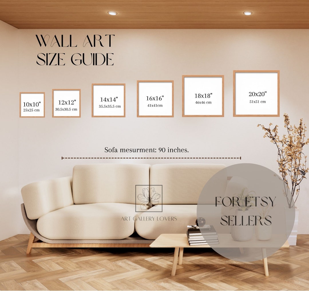Wall Art Size Guide Square Frame Sizes Guide for Etsy - Etsy Australia