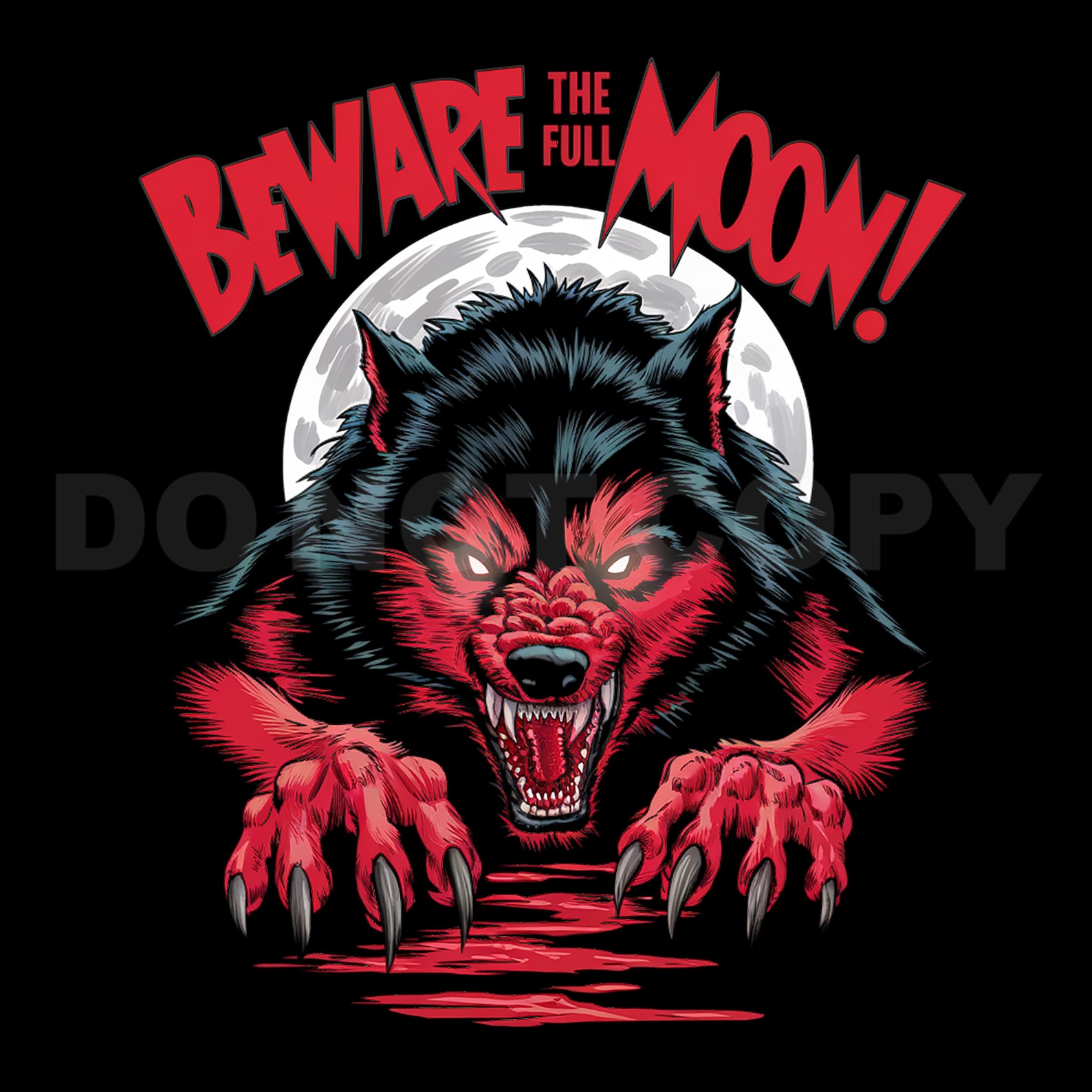 Werewolf PNG & SVG | Beware the Full Moon Horror Clipart for T-shirts ...