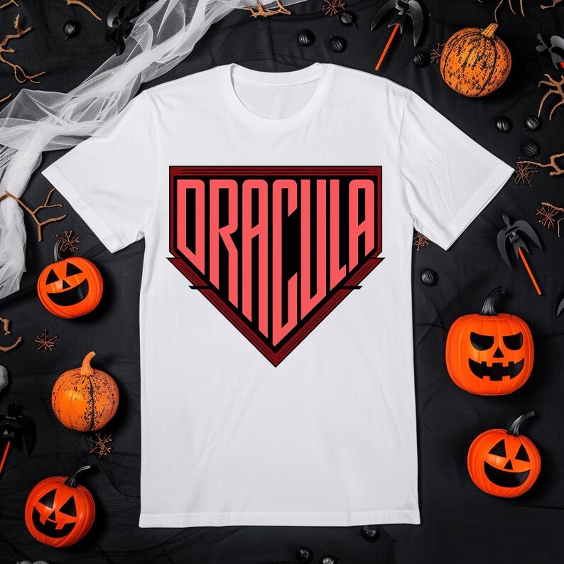 Dracula Retro PNG Design | Bold Vampire Typography Shirt Art | Gothic ...
