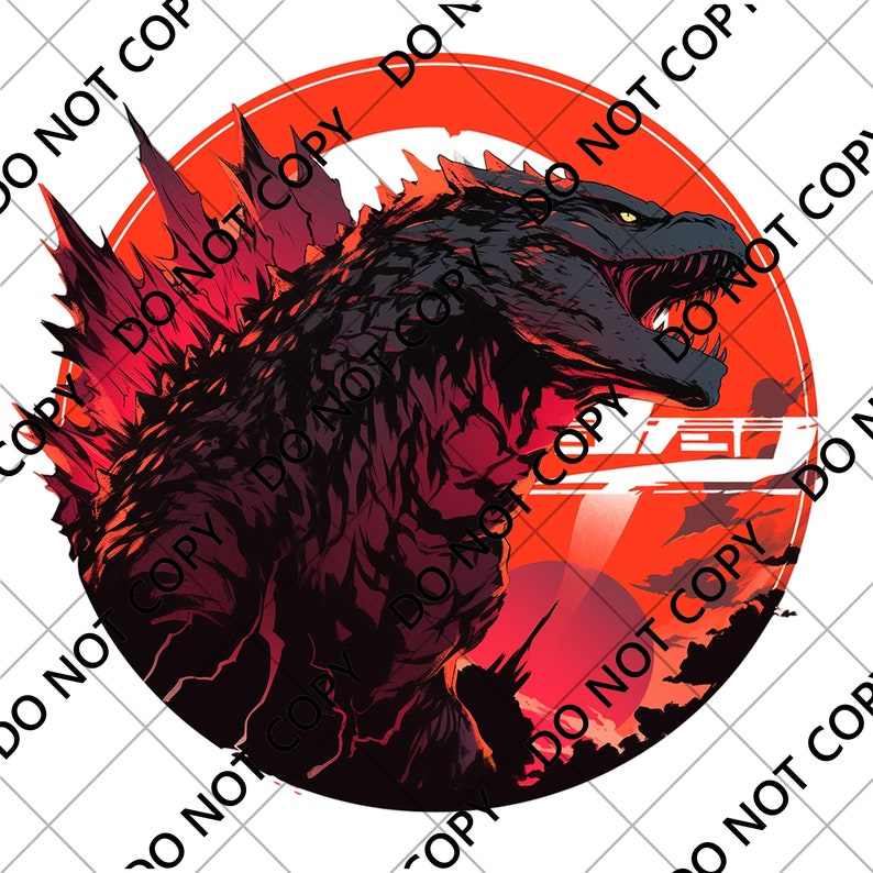 Godzilla Vector Art Digital Download Godzilla Roaring SVG - Etsy
