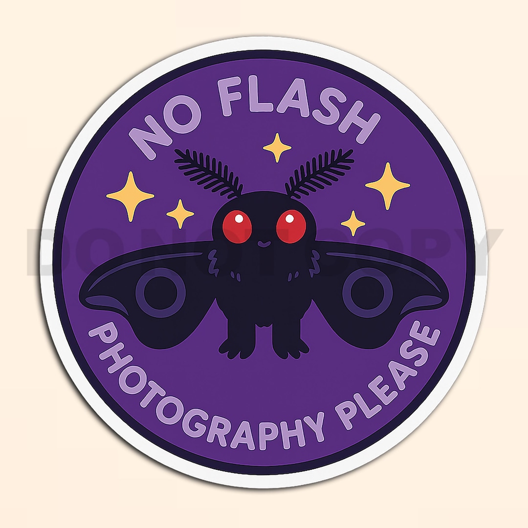 No Flash Mothman Sticker SVG PNG | Cute Cryptid Clipart for Cricut ...