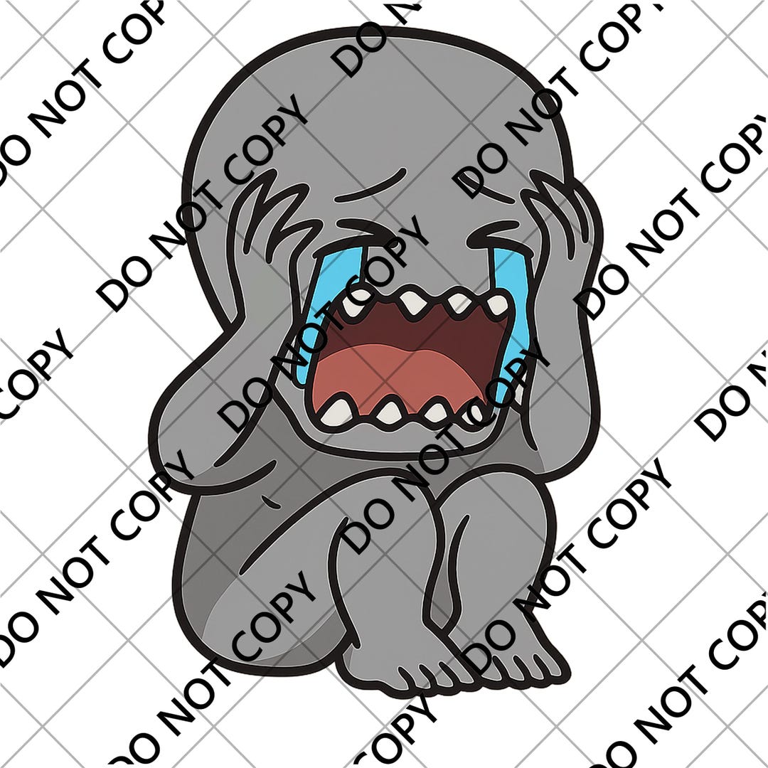 SCP 096 PNG – Crying Shy Guy Clipart for Shirt Design, Chibi SCP Meme ...