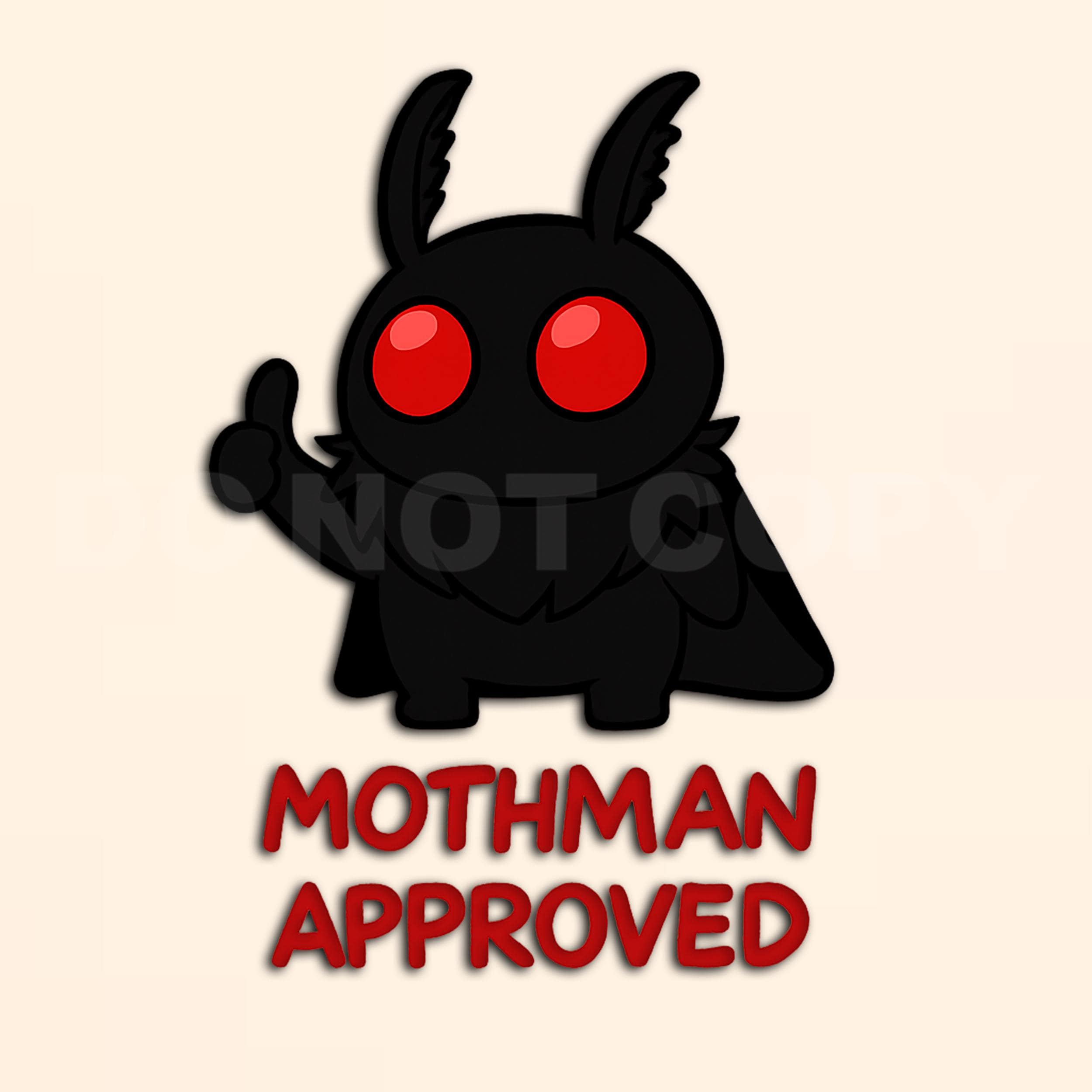 Retro Mothman Approved SVG PNG | Vintage Cryptid Clipart for Cricut ...