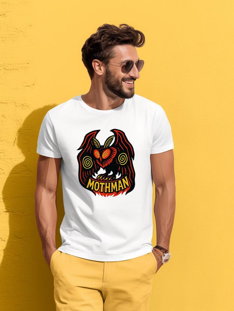 Retro Mothman Logo SVG PNG | Vintage Cryptid Clipart for Cricut ...