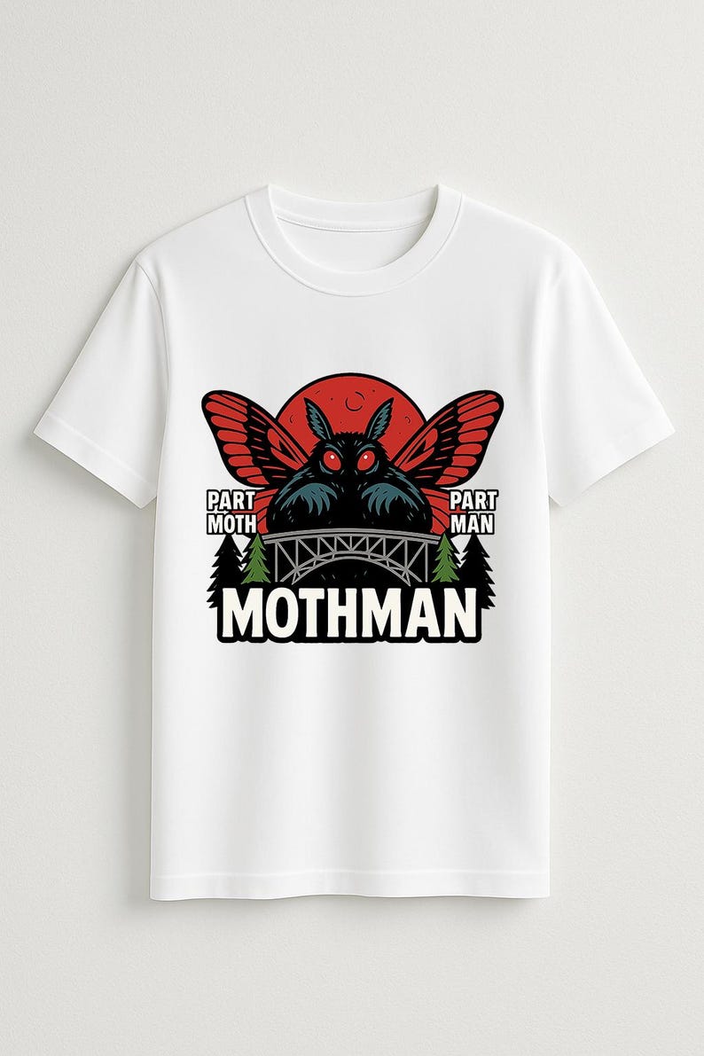 Mothman PNG Design for T-shirts – Bold Cryptid Horror Clipart, Punk ...