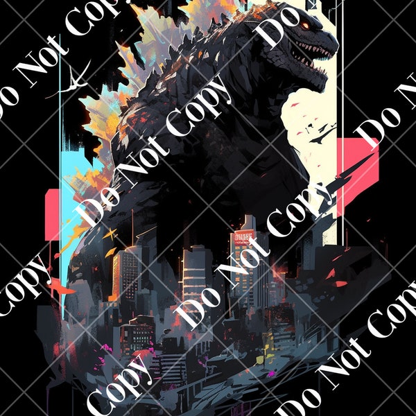 Godzilla City Svg - Etsy