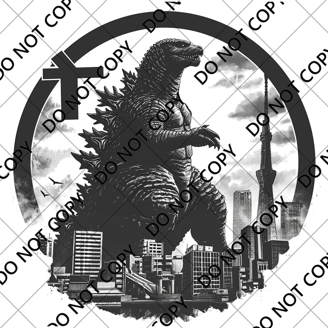 Vintage Godzilla Vector Art Digital Download Godzilla in Japan SVG ...
