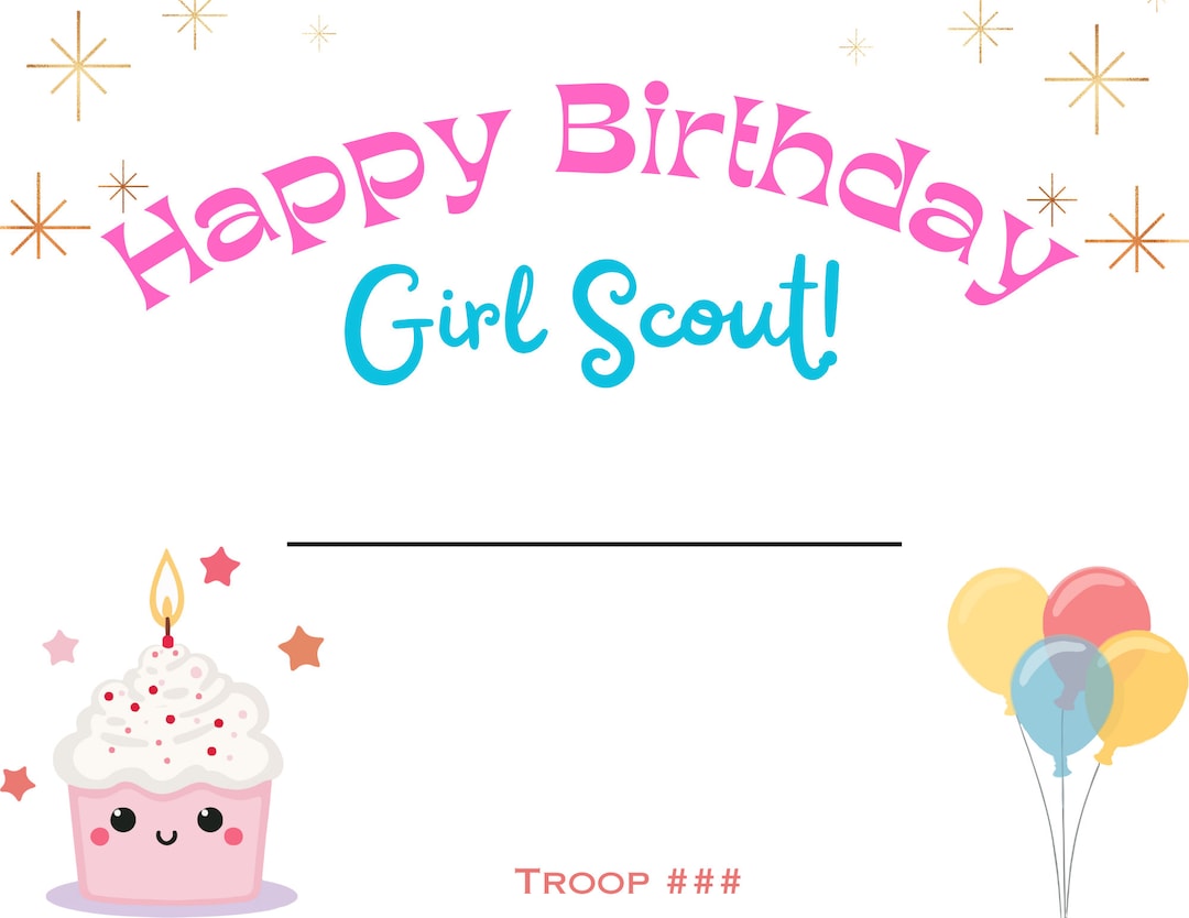 Happy Birthday Girl Scout! - Etsy