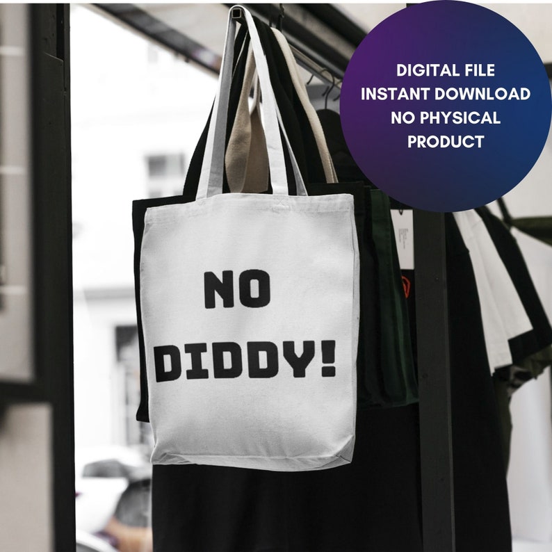 NO DIDDY!, Meme , Diddy, Trending Now , Svg, Png, Jpg Black and White ...