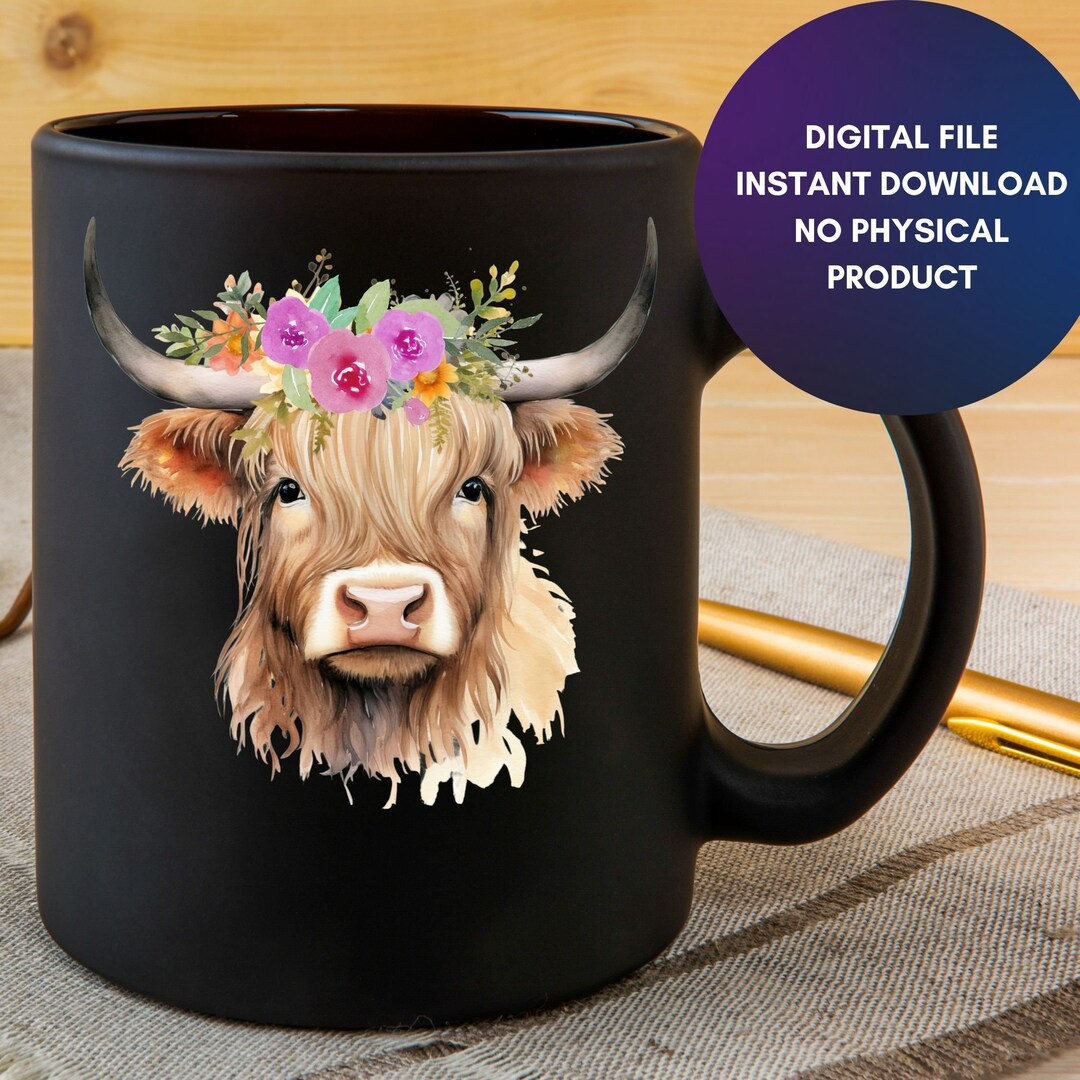 Highland Cow, Coquette, Soft Girl Era Aesthetic, Clipart, Retro Mama ...