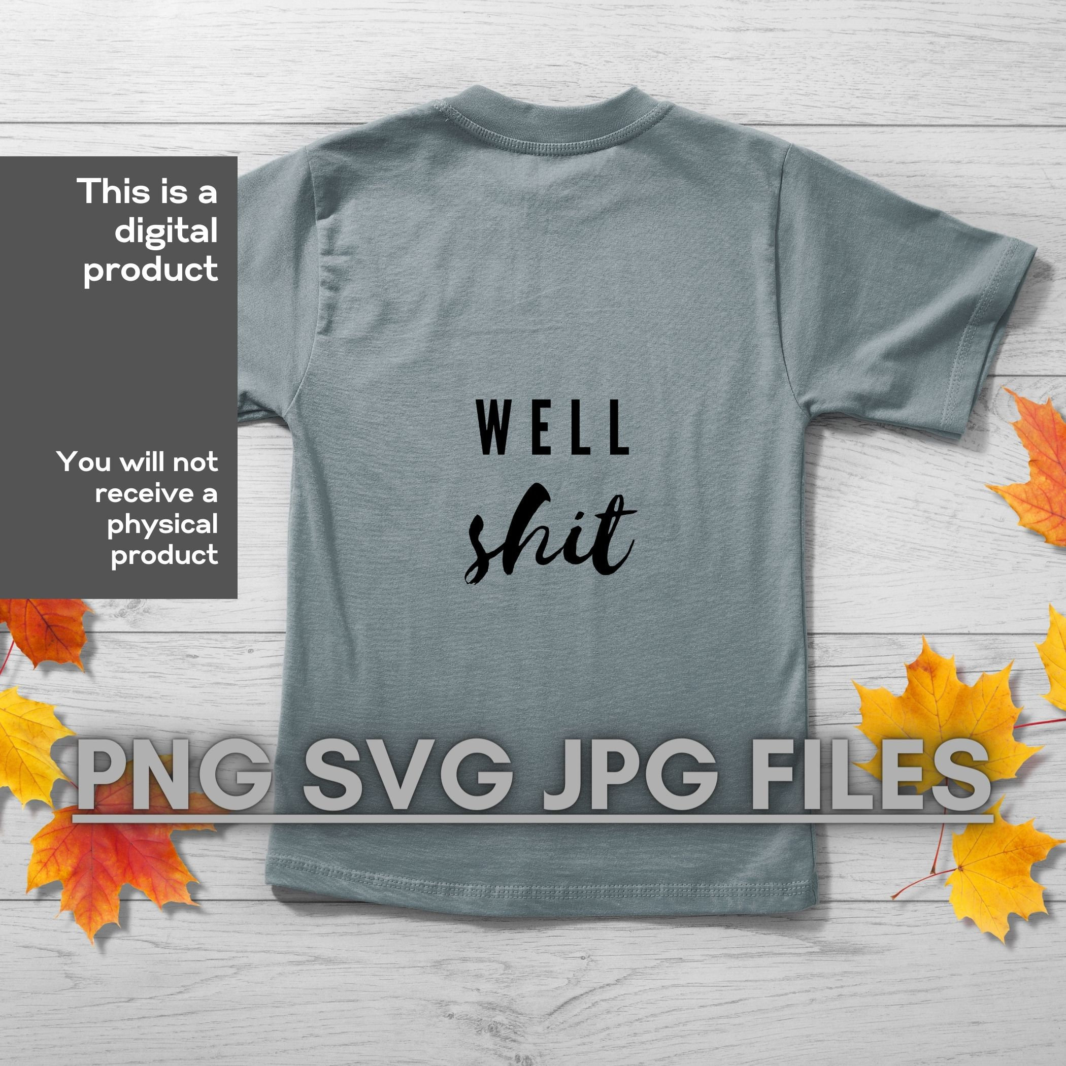 Well Shit, Humorous Saying PNG, SVG, JPG - Etsy