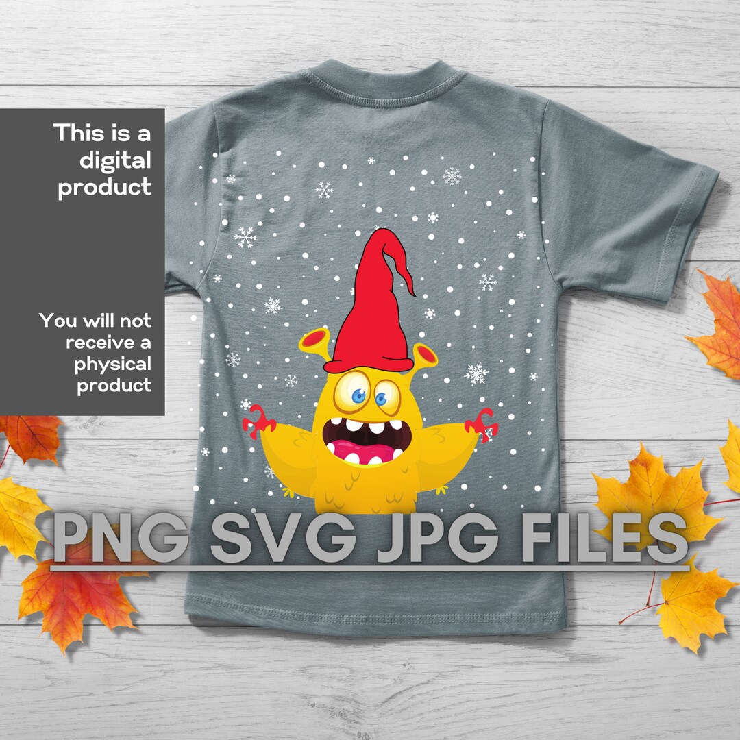 Christmas Monster Portraits, Cartoon SVG, PNG, and JPG Bundle - Etsy
