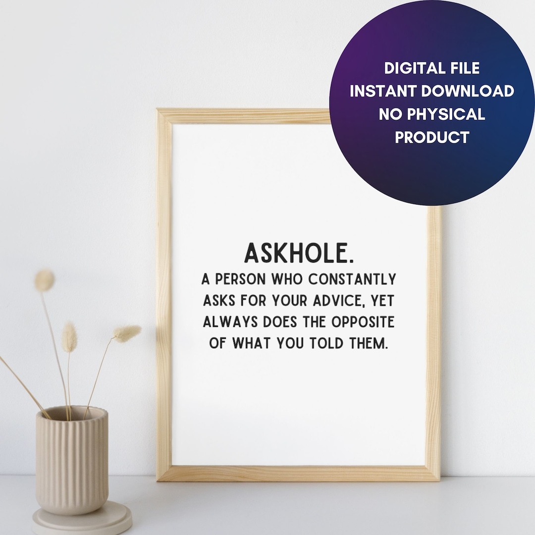 Askhole Svg, Asshole Svg, Rude Svg, Offend Svg, Adulting Svg, Profanity ...