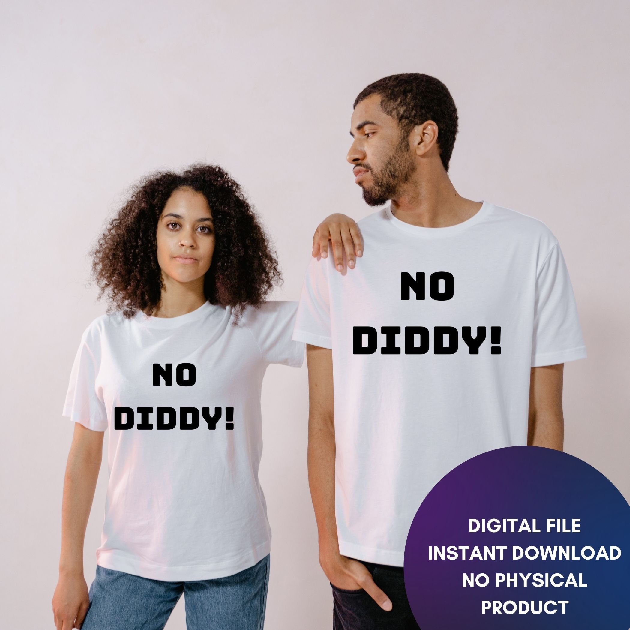 NO DIDDY!, Meme , Diddy, Trending Now , Svg, Png, Jpg Black and White ...