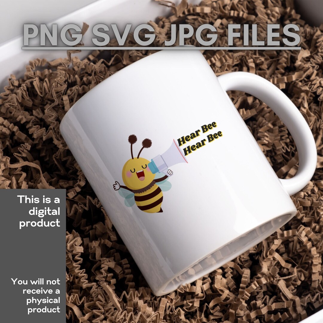 Cute Bee JPG, SVG, and PNG Bundle: Busy Bee, Bee-utiful, Have a Bee-utiful Day, Baby Bee, Hear ...