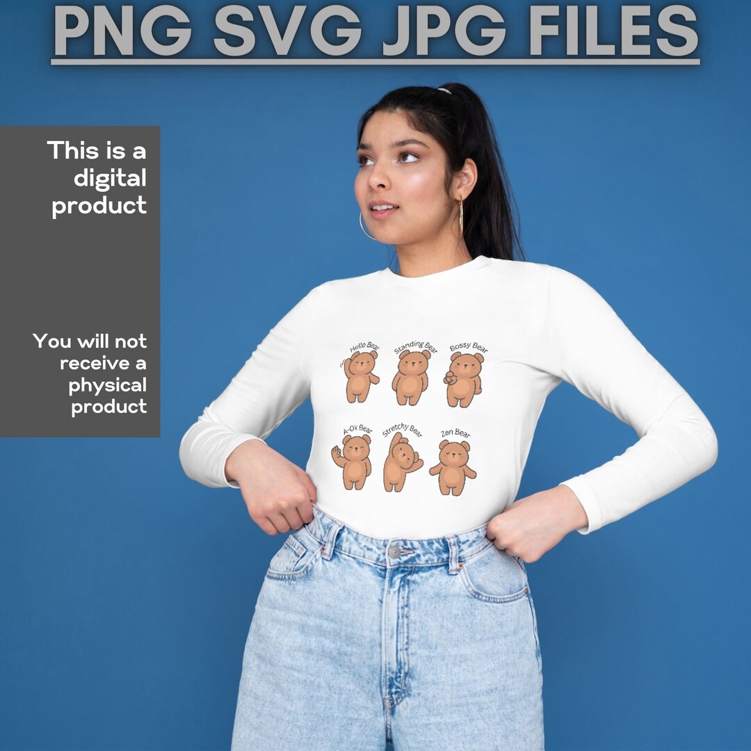 Cute Bear Friends Bundle Png, Svg and Jpg - Etsy