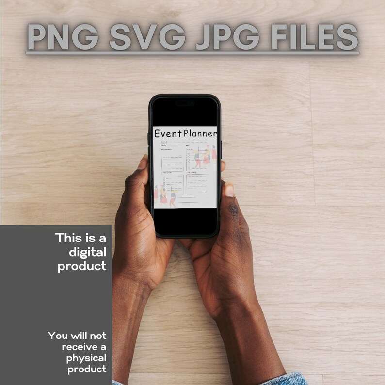 Event Planner Templates SVG, PNG and JPG Template Bundle - Etsy