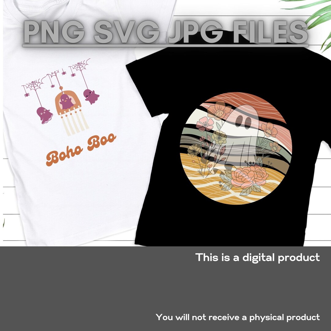 Bohemian Ghost Vibes PNG, SVG and JPG Bundle - Etsy