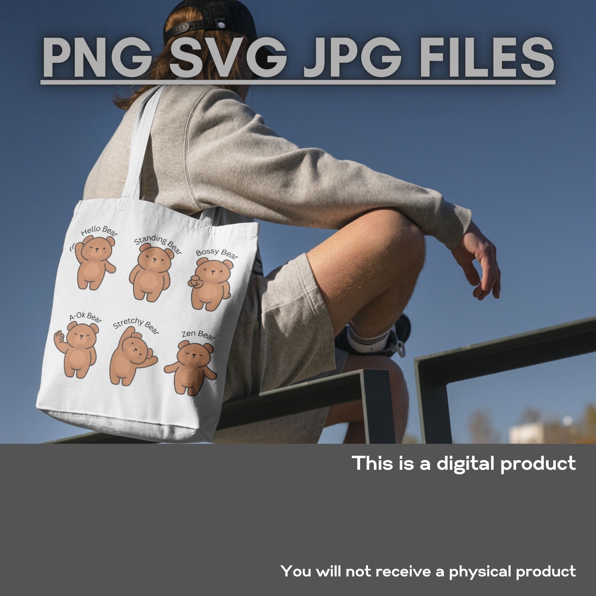 Cute Bear Friends Bundle Png, Svg and Jpg - Etsy