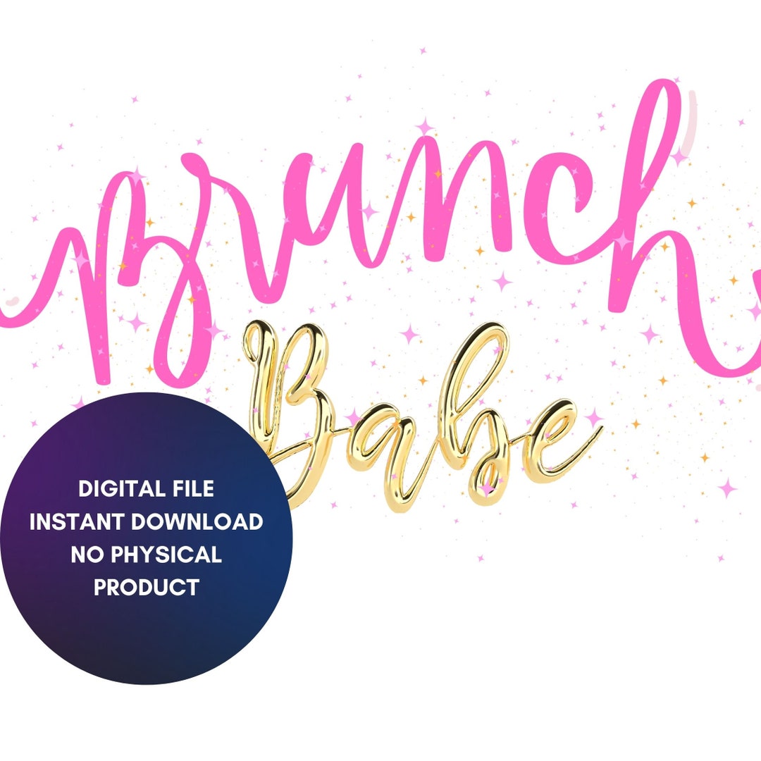 Brunch Babe SVG, Brunch, Mimosa SVG, Brunch Squad, Brunch Babes, Cricut DIY, Humorous Saying ...