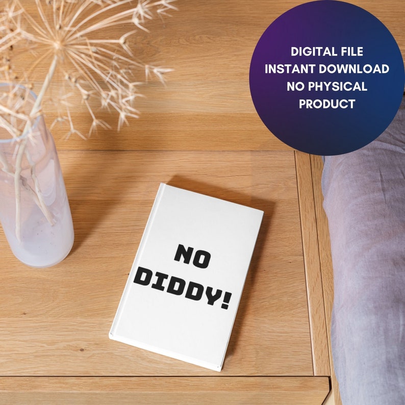 NO DIDDY, Meme , Diddy, Trending Now , Svg, Png, Jpg Black and White ...