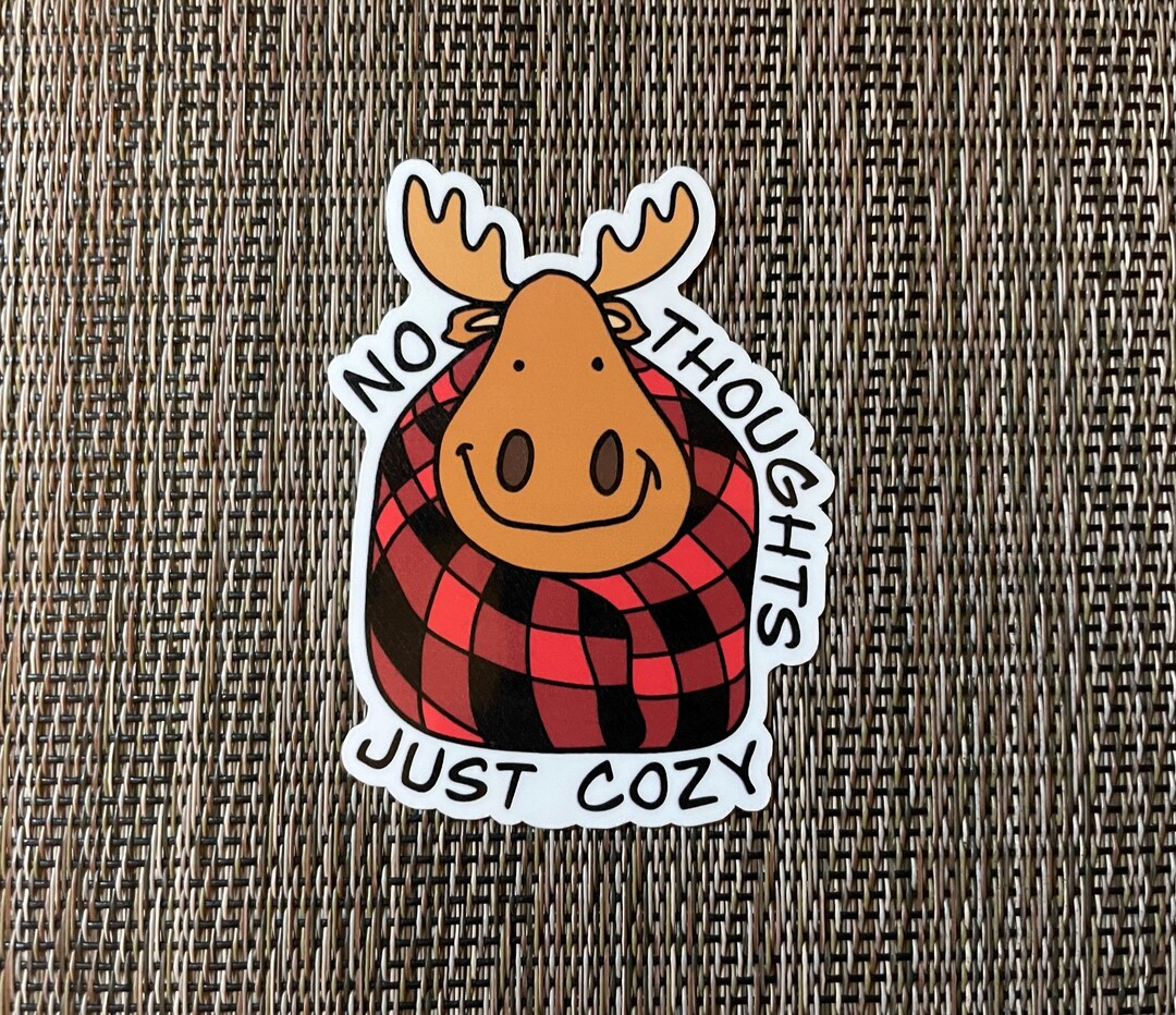 Cozy Moose Sticker - Etsy