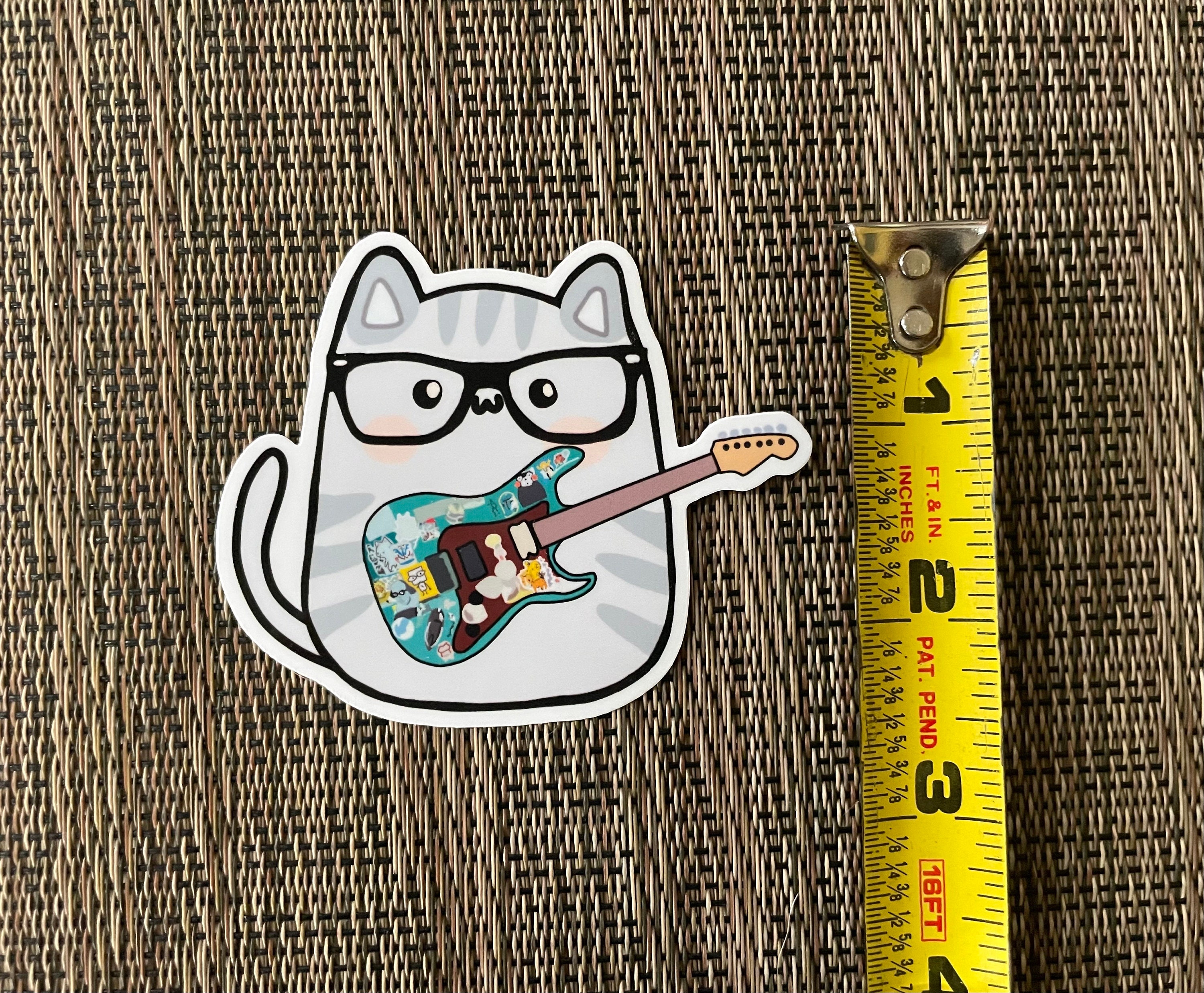 Rivers Cuomo Inspired Kitty Sticker - Etsy