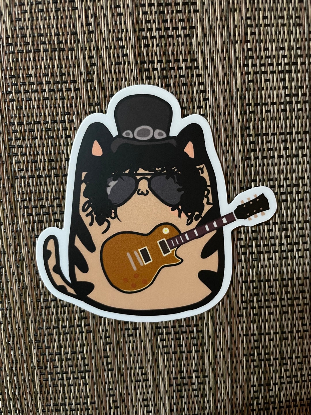 Slash Inspired Kitty Sticker - Etsy