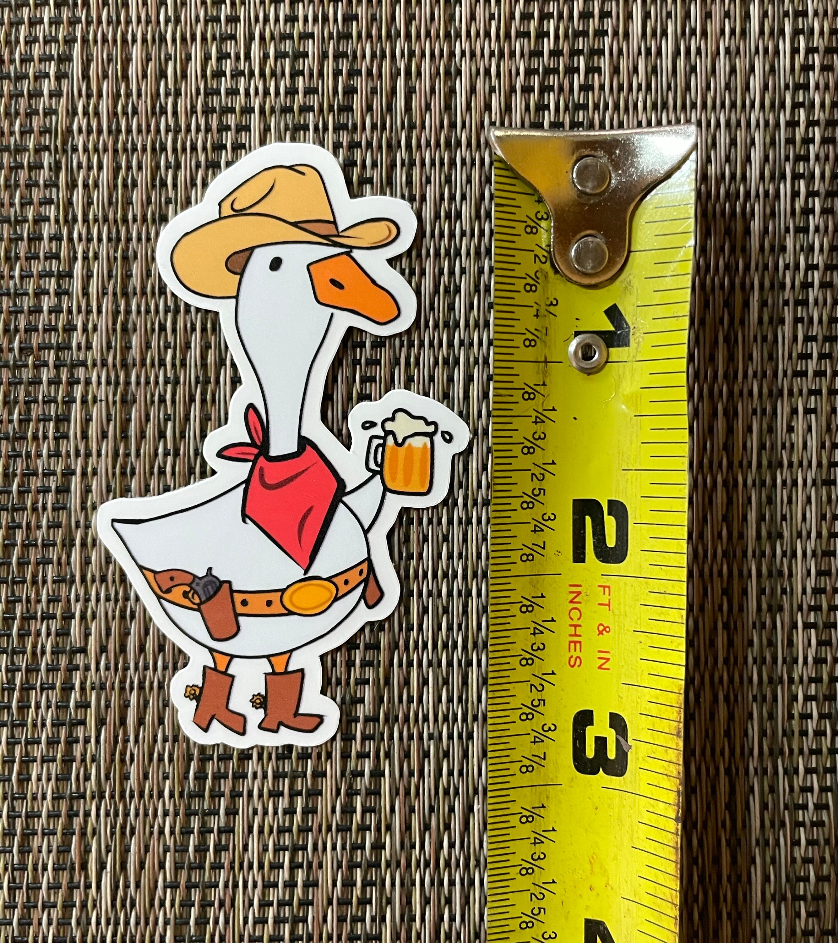 Cowboy Goose Beer & Revolver Sticker - Etsy