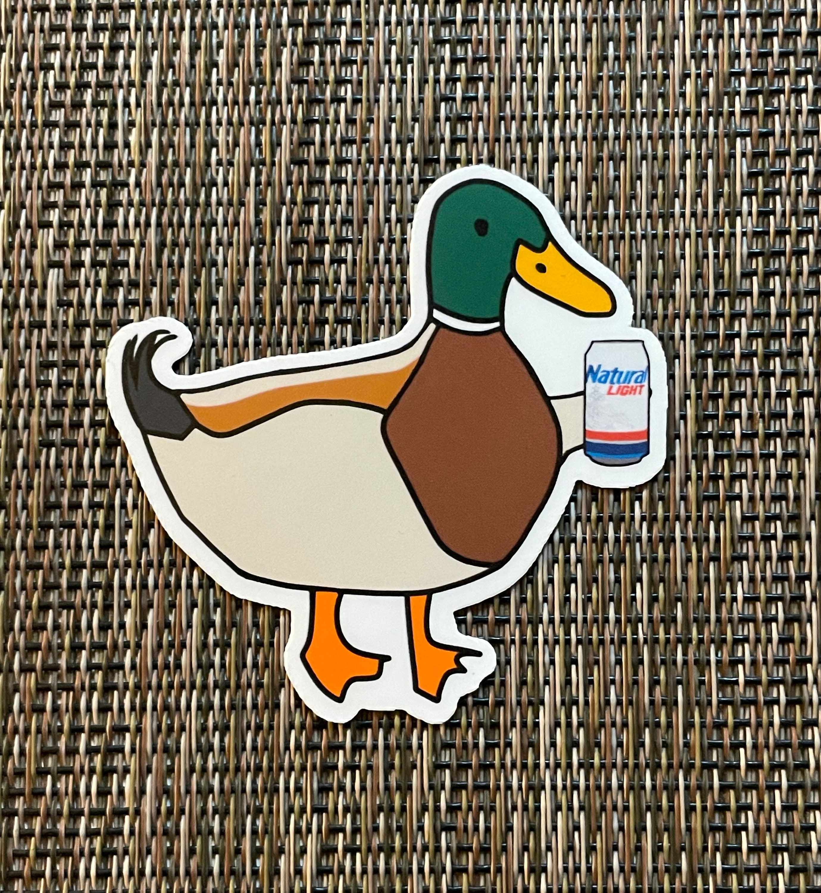 Mallard Duck With Beer Sticker - Etsy