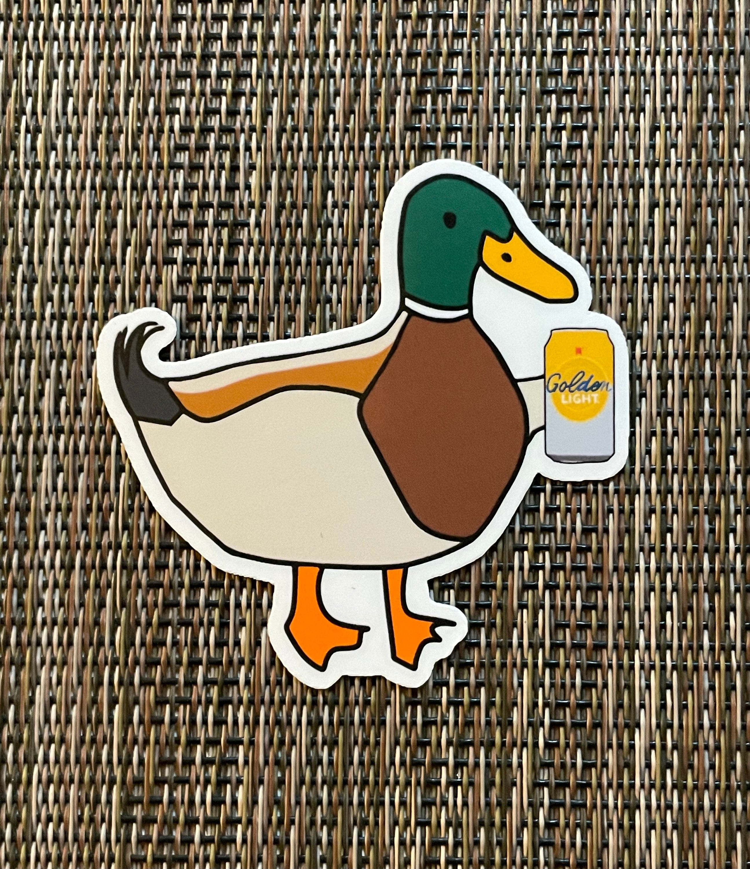 Mallard Duck With Beer Sticker - Etsy