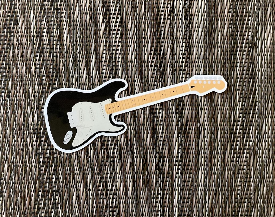 Stratocaster Style Guitar Sticker - Etsy
