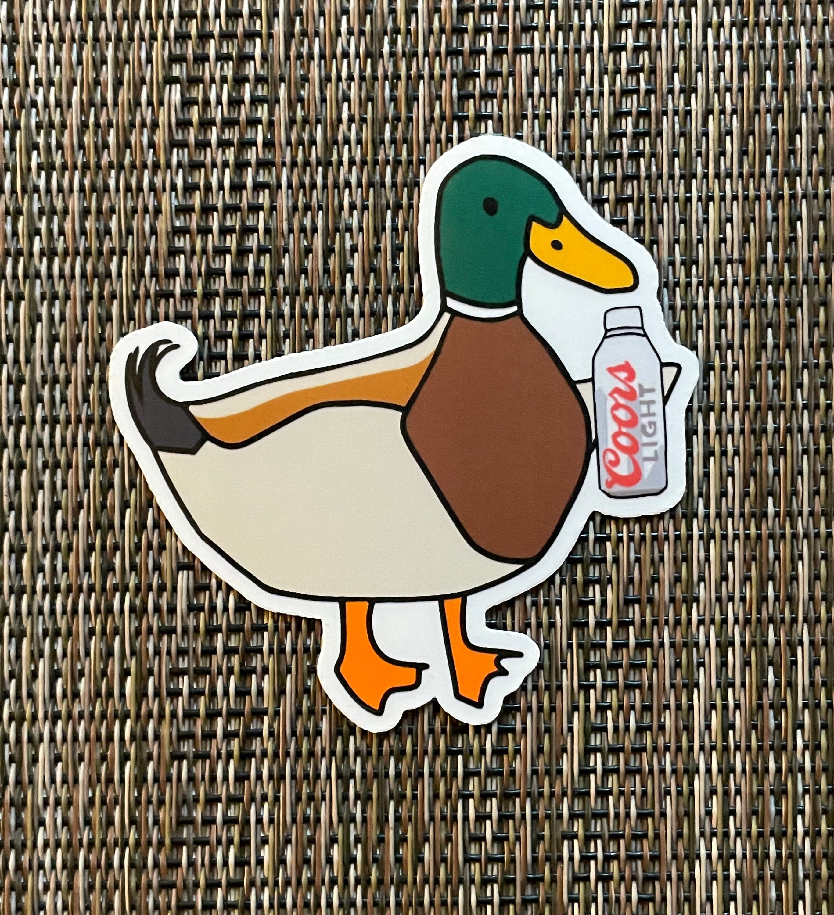 Mallard Duck With Beer Sticker - Etsy