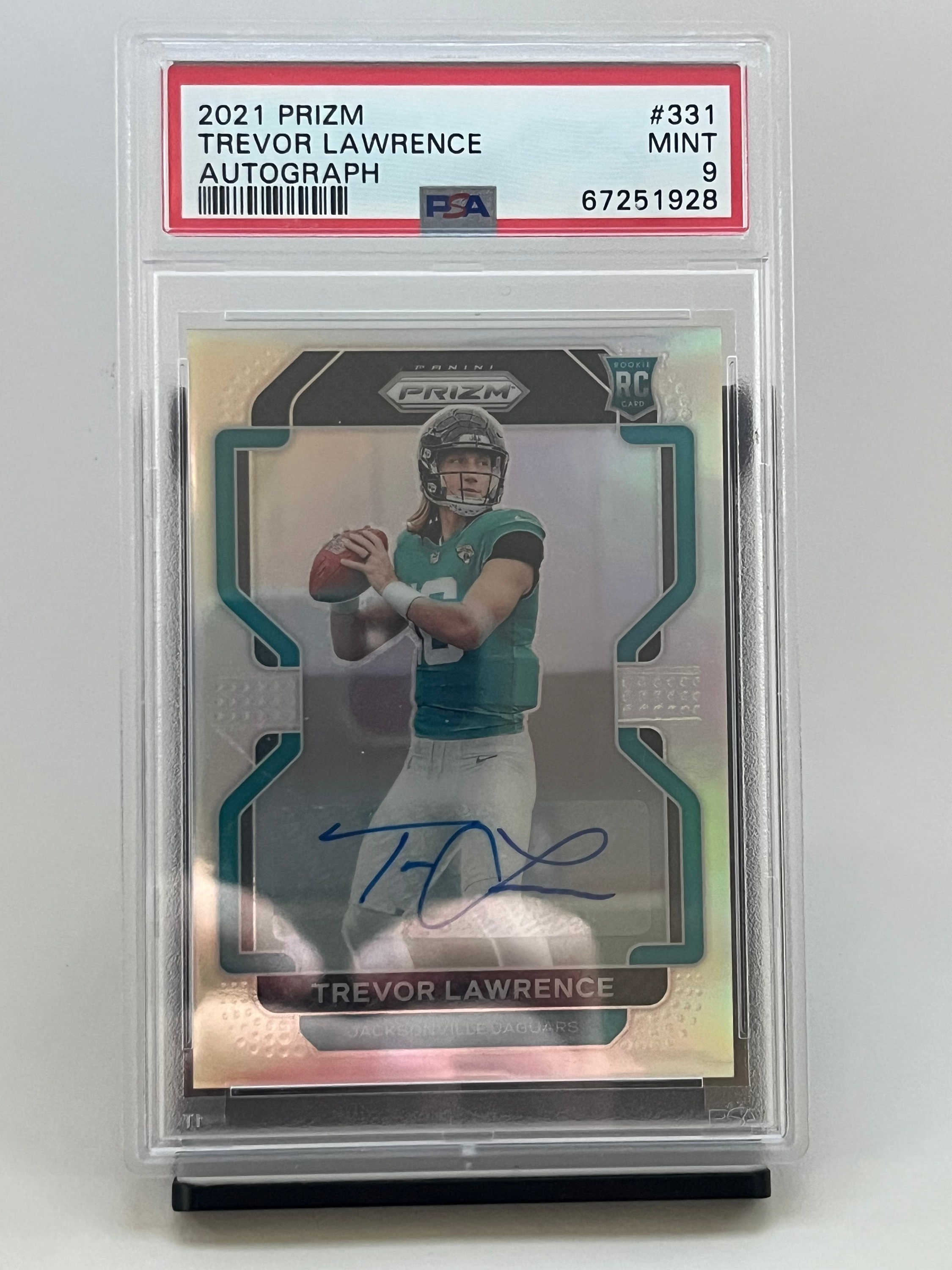 2021 Panini Prizm Trevor Lawrence Autograph Rookie Card PSA 9 - Etsy