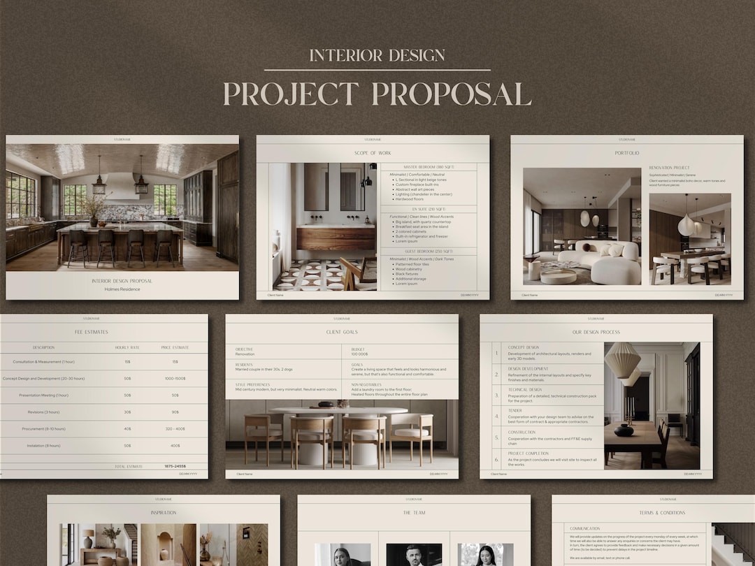Interior Design Proposal Template | Interior Design Presentation ...