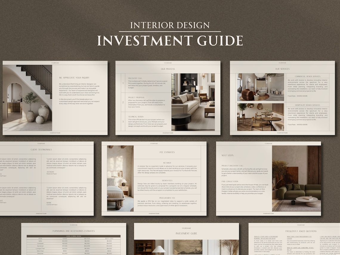 Interior Design Investment Guide Template Interior Design Services ...