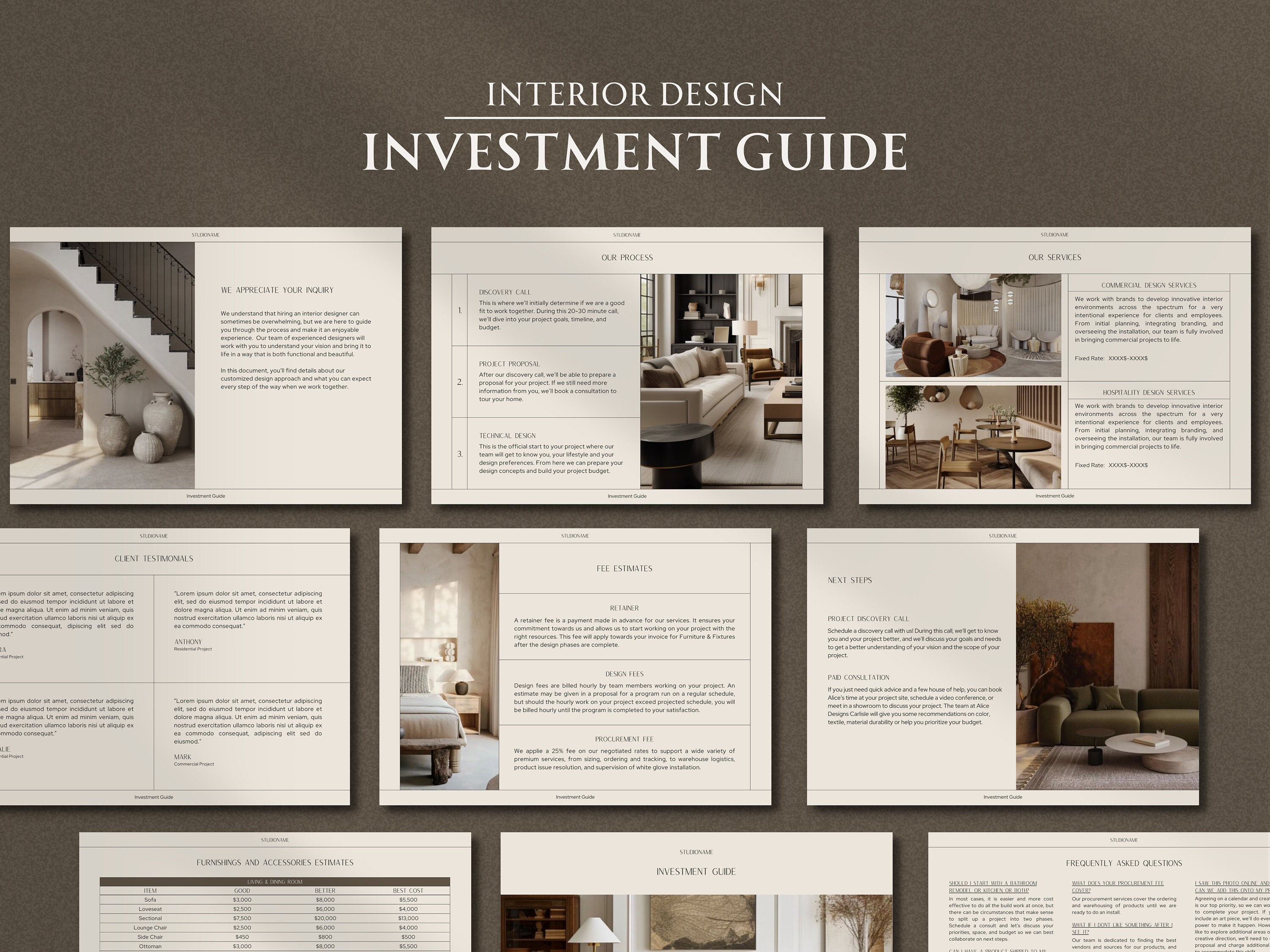 Interior Design Investment Guide Template Interior Design Services ...