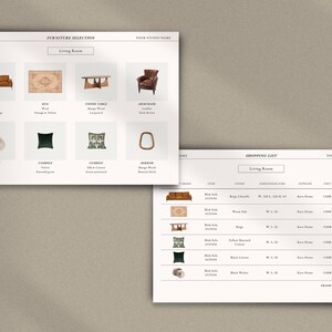 Interior Design Client Presentation and FF&E Schedule Bundle | Interior ...